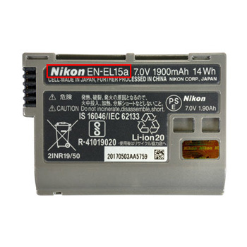 EN-EL15, EN-EL15a, EN-EL15b & EN-EL15c Rechargeable Li-ion Battery compatibility